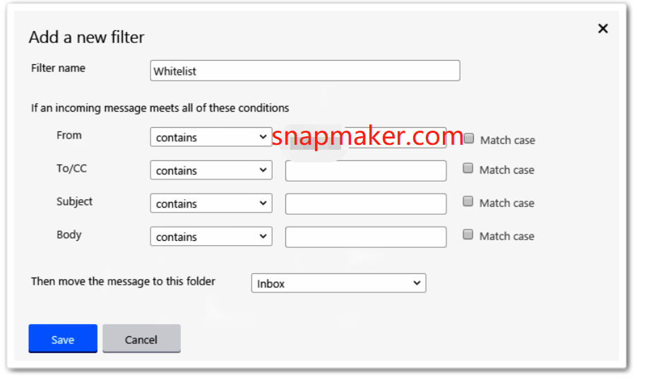 How to Whitelist an email – Snapmaker