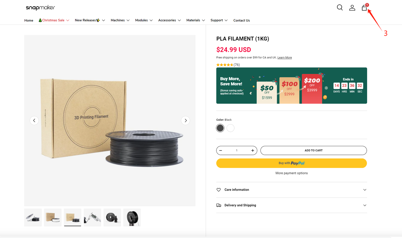 Placing an Order-Step by Step – Snapmaker