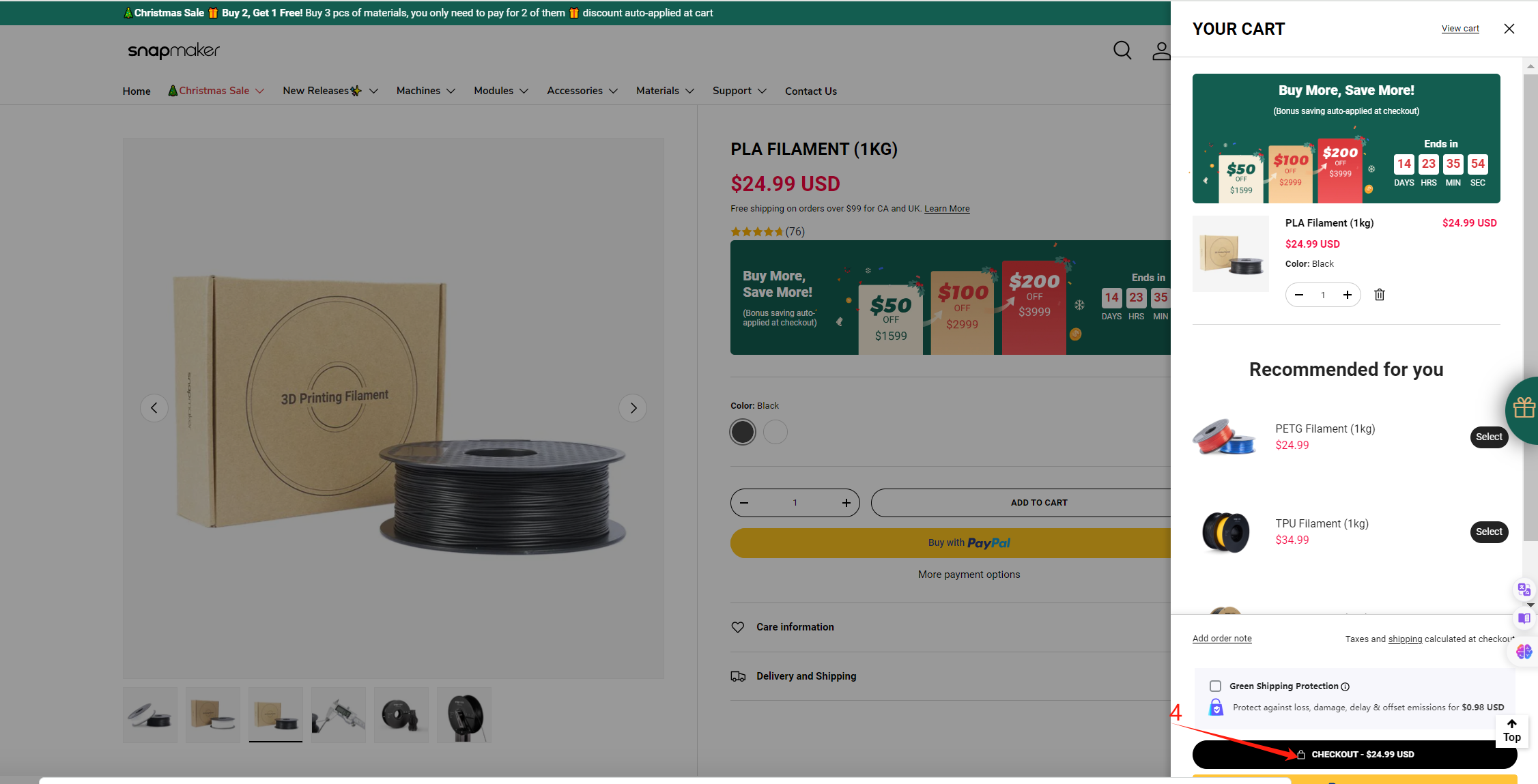 Placing an Order-Step by Step – Snapmaker