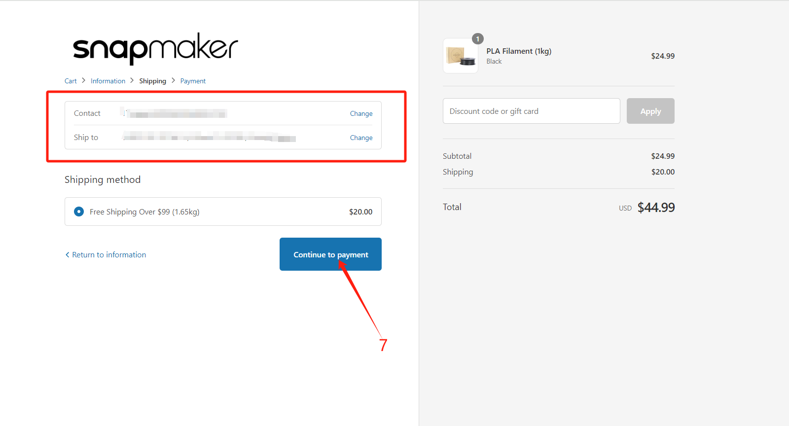 Placing an Order-Step by Step – Snapmaker
